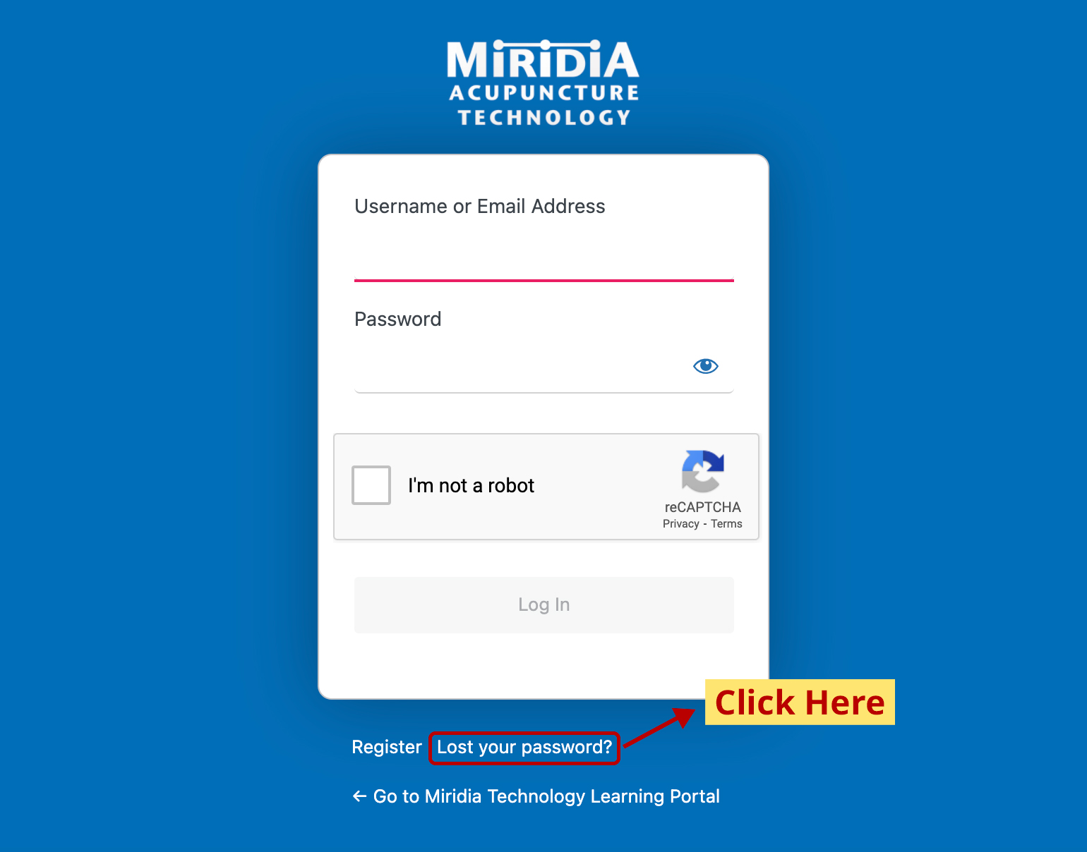 Access your Digital Products - Miridia Technology Learning Portal