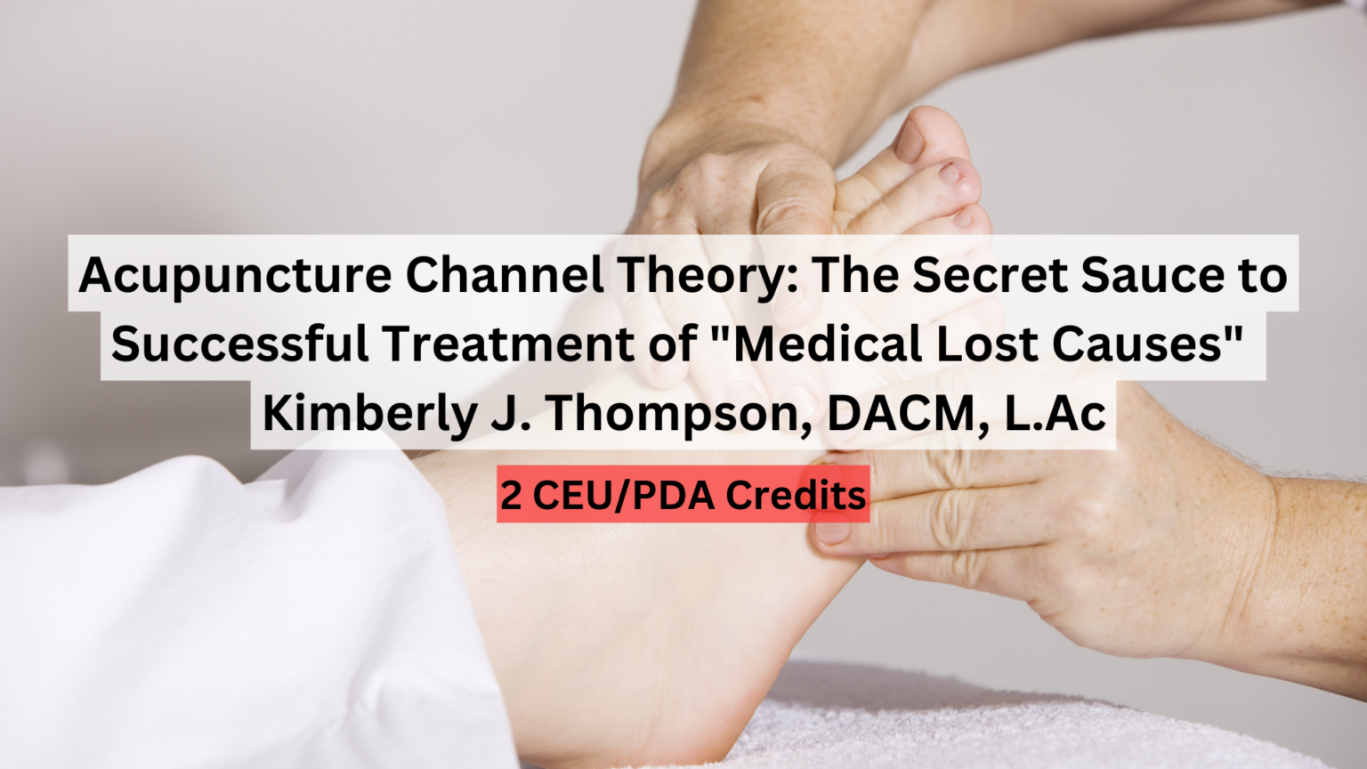 Acupuncture Channel Theory: The Secret Sauce to Successful Treatment of ...